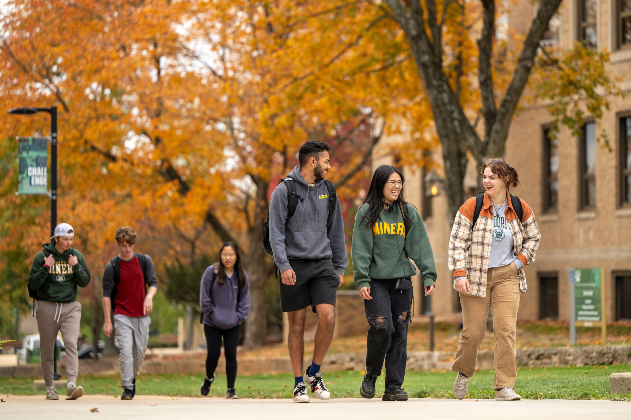 College Students Walking